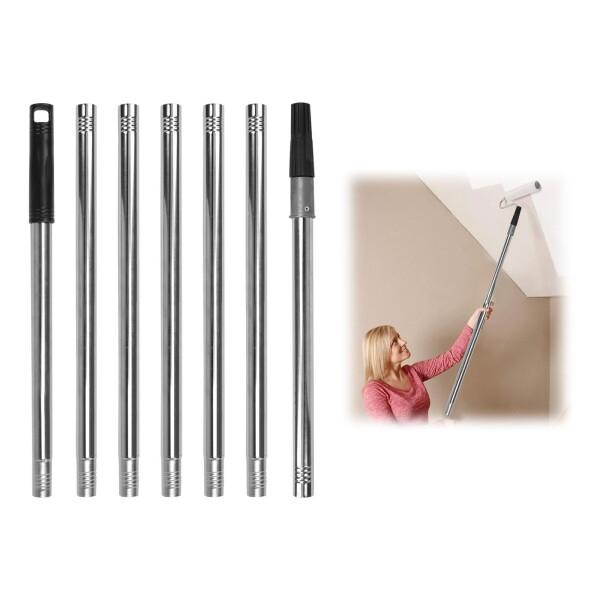 ペイントローラー延長ポール 伸縮棒 2.8m 2m 塗装用伸縮ポール 長柄 継ぎ柄 錆びにくい 高所掃除 屋根 天井 壁装 塗装用具 paint roller extension pole (2.8m-7セクション)商品コード：490811...