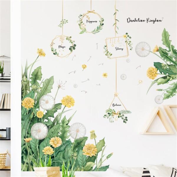 ウォールステッカー 北欧 おしゃれ 緑 植物 観葉植物 ウォールシール 鉢植え ポット バンブー 蝶 鳥 銀杏 枝葉 柳 インテリア ステッカー 葉っぱ タンポポ 壁 シール 剥がせる 男の子 女の子 寝室 リビング ルーム 壁装飾 ウォー...