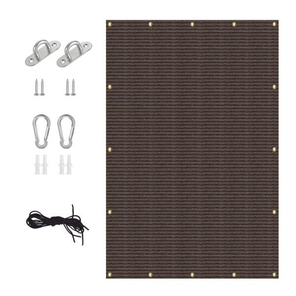 HIRARI 日よけ シェード ベランダ 日除け シェード オーニング サンシェード 200×270cm モーカ（パッドアイ 金具含む）商品コード：49081122343型番：FTA2027-31サイズ：200 x 270cmカラー：a)モ...