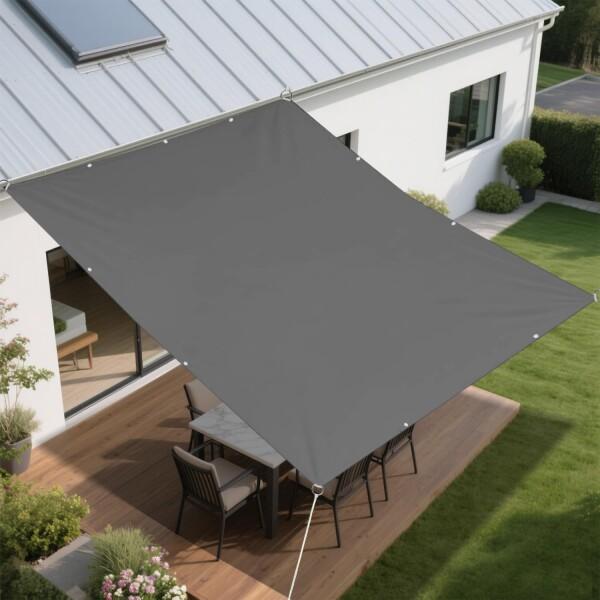 BIGLOONG 日除けシェード 日よけ 暑さ対策 雨除け撥水防水 サンシェード 400Dポリエステル ハトメ式強度UP PU塗装 紫外線UVカット ベランダ オーニング 芝生 庭園 プール 池 デッキ カイルヤード 中庭 裏庭 ドアヤード...