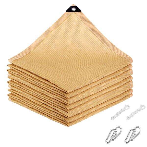 Haikawi 日よけ シェード(3mx5m) 遮光ネット サンシェード ベランダ 日よけスクリーン 日除け オーニング シェード 高密度ポリエチレン UVカット90％ 取り付けも簡単 バルコニーサンシェード ひよけ商品コード：490811...