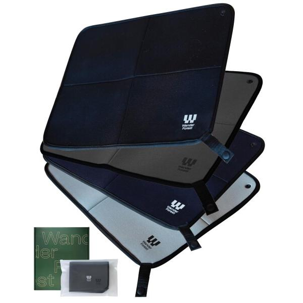 (Wander Forest) サウナマット  超薄型 折りたたみ サウナグッズ コンパクト メンズ レディース 洗濯可 サウナハット サウナ プールマット お尻マット 1個 軽量 防水 収納袋付き セット (ブラック)商品コード：4908...