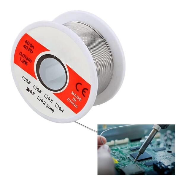 半田吸い取り線 はんだワイヤリール はんだ 低温ハンダワイヤ 0.3mm 50g 低融点ハンダで安全溶接 作業工具 工場作業用品 フラックス半田用 溶接用品 精密回路に適用商品コード：49081124049型番：hcgf1LLPLXLJPカ...