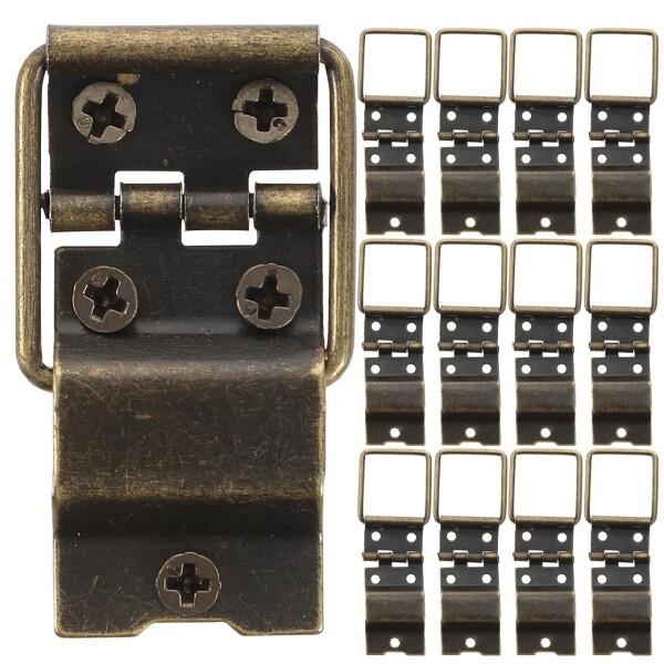 JECOMPRIS 30個入り 木製箱用ミニ鉄製ヒンジ ネジ付き ジュエスヒンジ 工芸品 小型キャビネット蝶番 レトロスタイル装飾 約1.46X0.83X0.83インチ商品コード：49081124415型番：9QO19B3909Mサイズ：3...