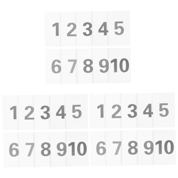 TOYMYTOY 30枚セット プラスチック製番号カード 1-10 テーブル番号札 デスク番号カード 宴会 店舗 座席管理用 数字カード商品コード：49081125000型番：655414V8R31SG8V8E1Uサイズ：8.5x5.5CM...