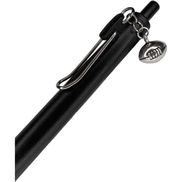 ラグビーボール ラグビー アメフト ボール アメリカンフットボール タッチフット ボールペン 黒 0.5mm商品コード：49081125866型番：UNI-05チャーム:　　真鍮製　縦10mm 横12mm 厚さ8mmボールペン:　 Mits...