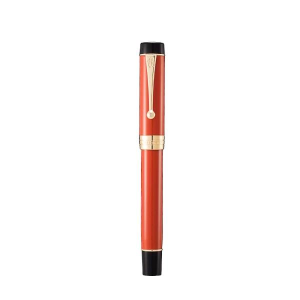 (ジンハオ) Jinhao 100 クラシック 万年筆 ベントニブ, オレンジレッドセルロイド 筆感覚 細字から太字サイズ ペンケースセット商品コード：49081126288型番：JH100MW7OR72サイズ：Bent Pointカラー：...