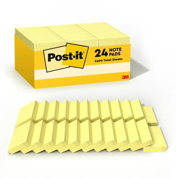 【発売日：2010年04月14日】3M Company MMM65324VAD Post-It Notes Value Pack Canaries X 1 1/2 jaune - Pads 24商品コード：49081126750型番：653...