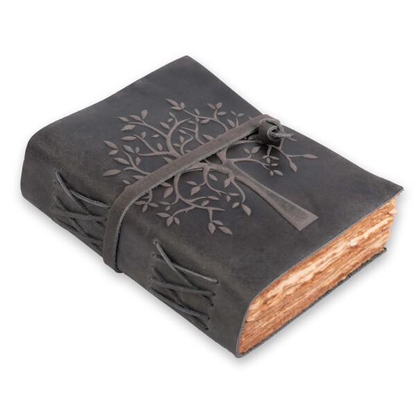 LEATHER VILLAGE Tree of Life ジャーナル ノートブック スケッチブック ダイアリー - 13 X 8 インチ - ブラック - 200 ページ - 水彩紙 - Book of Shadows - ヴィンテージレザ...