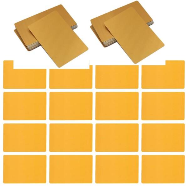 Quikaboo 名刺カード 名刺作成 名刺用紙 無地カード ビジネスカード用紙 金属名刺 アルミ名刺 レーザー彫刻板 100枚セット (ゴールド)商品コード：49081127058型番：HY-20240229-68-21-8-1800-2...