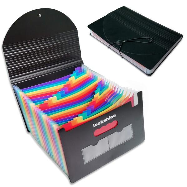LOOKSHINE ドキュメントスタンド A4判 ヨコ 24ポケットファイル ケース オフィス 書類 収納 (カラー, 24分類) (With Flap)商品コード：49081127541型番：LN001サイズ：24 Pocket With...