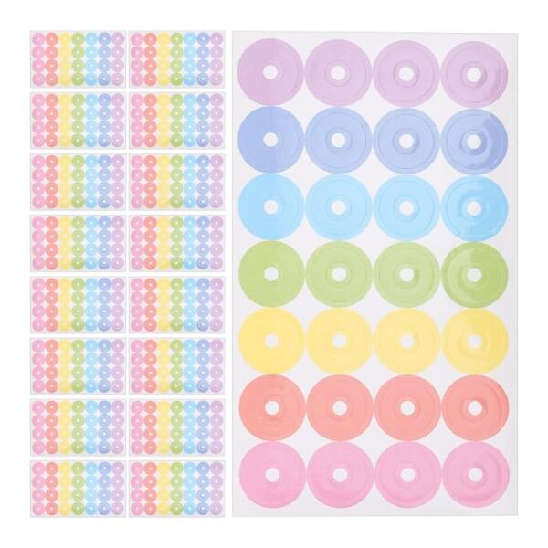 Lurrose 40シート 0.5インチ パンチ穴補強シール ルーズリーフ用ホールプロテクター 学校やオフィス文書の穴あき補強ステッカー商品コード：49081127593型番：751648YF137LD0MNW6TTHサイズ：1.30X1....