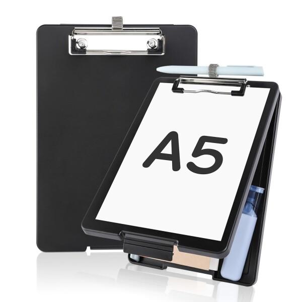 バインダー a5 収納付き 折りたたみ クリップボードフォルダ 防水 クリップファイル ペンホルダー付き ばいんだー 携帯便利 縦 多機能 事務用品 会議用 ビジネス 学校 オフィス(ブラック)商品コード：49081127753型番：DOO...