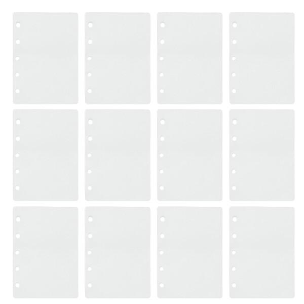 M5 シール帳 台紙 ppシートシール台紙シール リフィル 手帳用 半透明 仕切り板, 12枚入り, バインダー リフィル, オフィス文具商品コード：49081127941型番：M5-div-12カラー：半透明商品内容:M5サイズの半透明P...