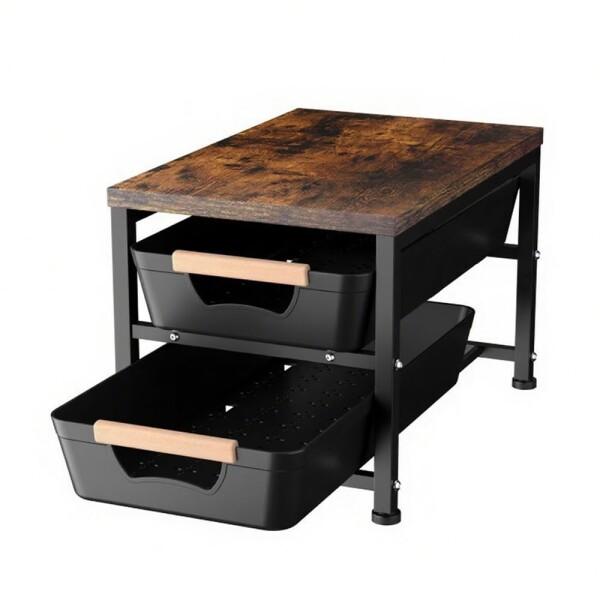 BeGyoku 卓上本棚 ラック デスク収納 棚板高さ調節可 2段 机上台 キッチン収納 調味料ラック ノート パソコン台 卓上 30cm ブラック商品コード：49081128105型番：lu-zjサイズ：標準カラー：ブラック【デザインと素...