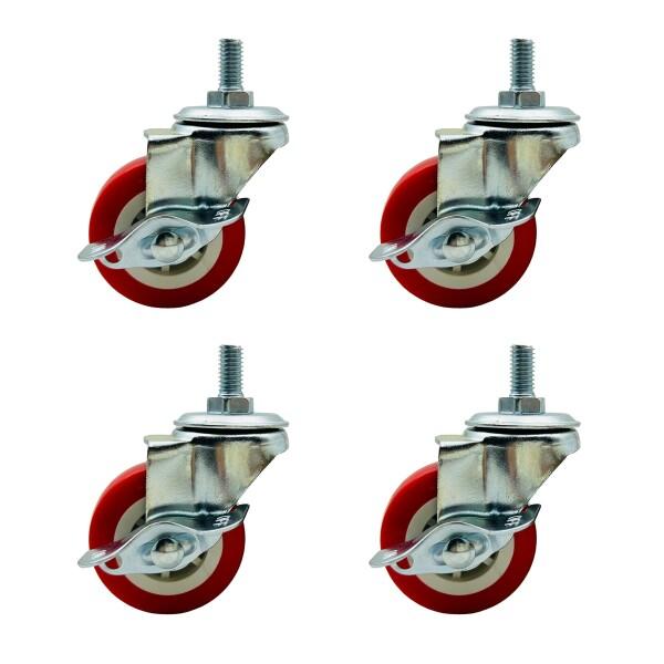 LIKERAINY PU キャスター 家具用 ブレーキ付き IC4214A ねじ式 50mm 回転式 テーブル キャビネット用商品コード：49081128208型番：HWIC4214Aカラー：BFY-AU724-I6480高品質素材: 耐久...