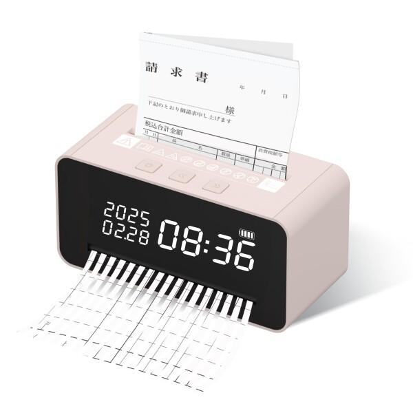 シュレッダー 小型 電動シュレッダー 家庭用 卓上 １枚A4対応 コンパクト 静音 ストリップカット 連続10分可能 時計デザインシュレッダー USBタイプ 操作簡単 業務用 可愛い (ピンク)商品コード：49081128447型番：DA5...