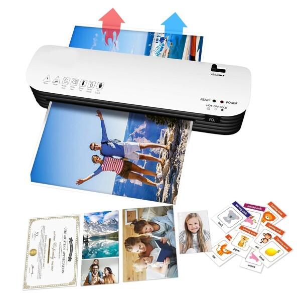 ラミネーター 機械A5/a6/A4まで対応 ラミネートフィルム 気泡なし 紙詰まり防止 簡単操作 85-125μm対応2分間ウォームアップ 冷/熱モード付き 写真/名刺/カード/ハガキ/メニュー対応商品コード：49081128459型番：Z...