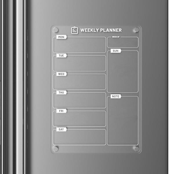 Langaelex ホワイトボード 予定表 20×30cm 冷蔵庫用マグネットボード アクリル製メモボード 献立表・買い物リスト・やることリスト?商品コード：49081128558型番：Arc_calender_1p_05_jp再利用可能で...