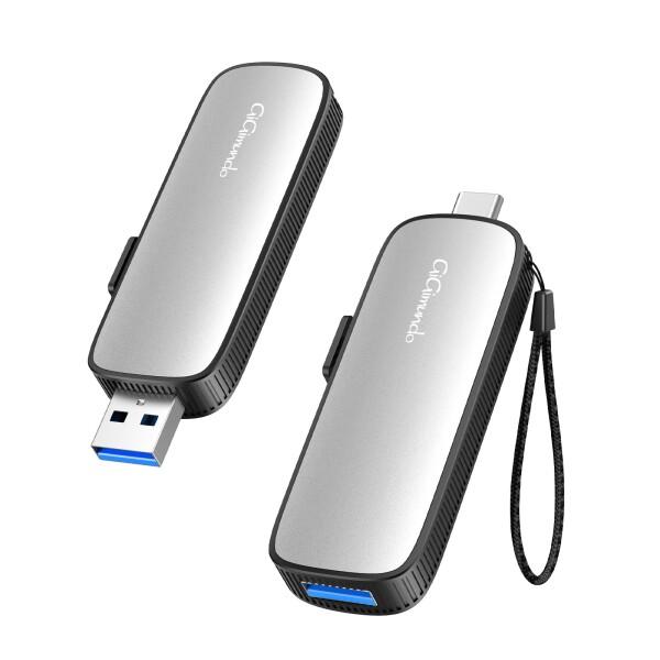 GiGimundo M201ポータブルSSD 10Gbps外付けSSD 1TB usb3.2 (Gen2)読み取り速度1000mb/秒 type-C/type-A 両対応 PS5/PS4/テレビ録画対応 超小型 軽量 3年間のメーカー保証で...