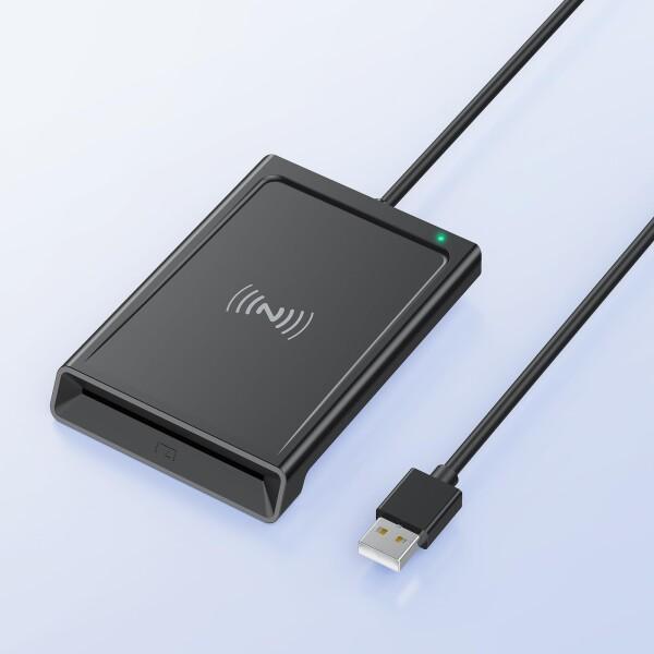 非接触型 ICカードリーダラ (USB Type-A) NFCリーダー・ライタ 電子Dnieリーダー、リーダー、すべてのICカード、ISO 7816、ISO/IEC14443 Type A/Type B，ISO/IEC15693, ISO/...