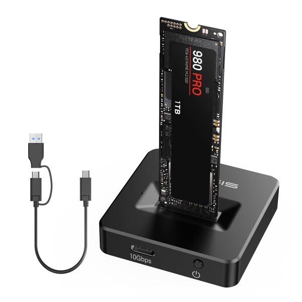 ACASIS m.2 ssd 外付けケース 、NVMEとSATA両対応 SSDドッキングステーション USB-C 10Gbps nvme ssd ケース、M.2 SSD Mキー/B+Mキー 対応,アルミ筐体、高速放熱、ホットスワップ，適合 ...
