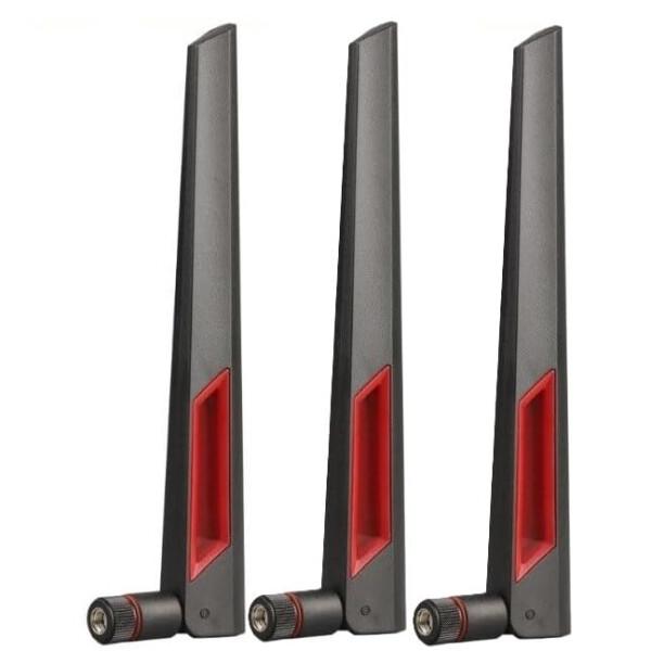 デュアルバンド WiFi アンテナ 2.4G 5G 5.8GHz 12dBi 170mm RP-SMAオス コネクタ 高利得 Bluetooth Zigbee対応 (12dBi 170mm, 3本)商品コード：49081129169型番：M...