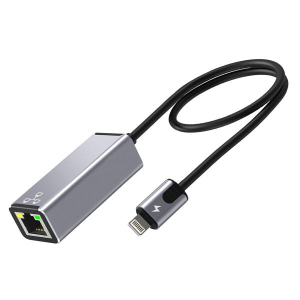 HUIKKJP 用-RJ45 有線 LAN アダプタ 10/100Mbps 高速イーサネット変換器 プラグ＆プレイ設定/電源不要 宅勤務ウェブ会議/海外旅行対応 14/13 Pro/12/XR 等対応商品コード：49081129250高速で...