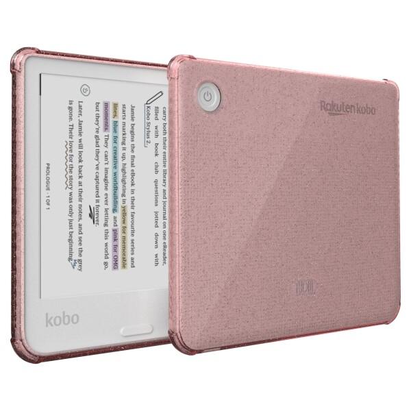 「黄変防止・落下保護」TUDIA SKN Kobo Libra Colour 用 ケース (2024) カバー 7インチ ? 「四隅保護」耐衝撃 薄型 軽量 クリア 背面 TPU バンパー ピッタリ装着 (ピンクグリッター)商品コード：49...