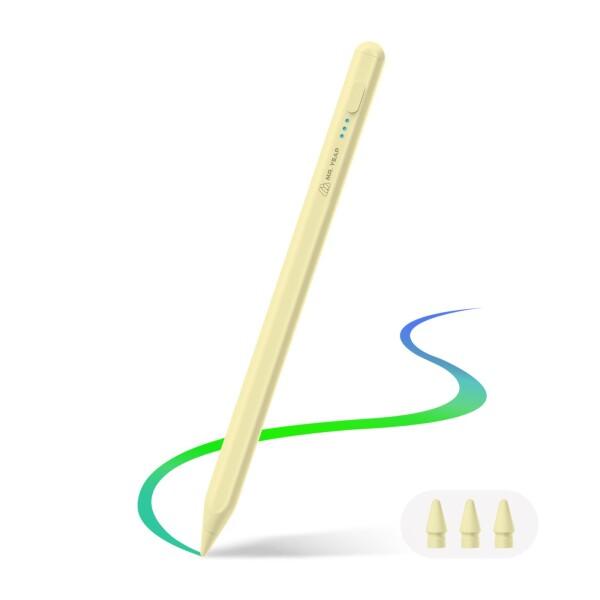Mr.Yeap タッチペン iPad対応, 傾き感知機能搭載, Apple Pencil互換替え芯3本付き, Type-C急速充電, 磁気吸着, 2018-2025年モデル対応 (サンシャインイエロー)商品コード：49081129354型番...