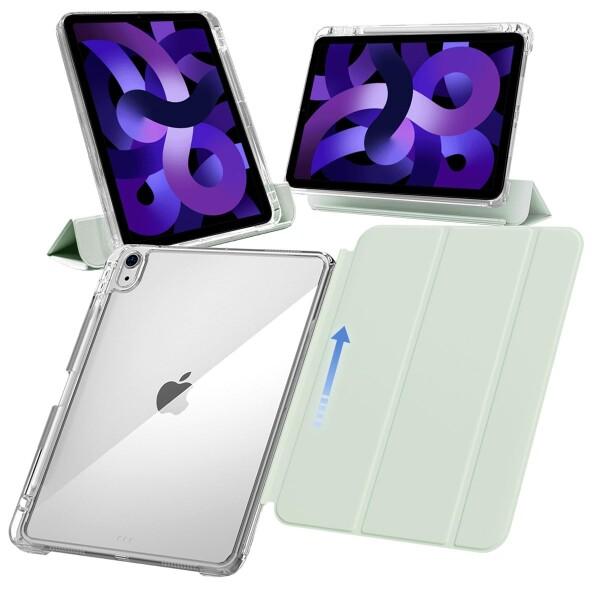 MS factory iPad Air 11インチ ケース M4 M3 M2 第5/4世代 用 ペン収納 取り外し可能 軽量 耐衝撃 カバー 縦置き/横置きスタンド アイパッドエアー 10.9インチ 第5世代 第4世代 ソフトフレーム 背面...