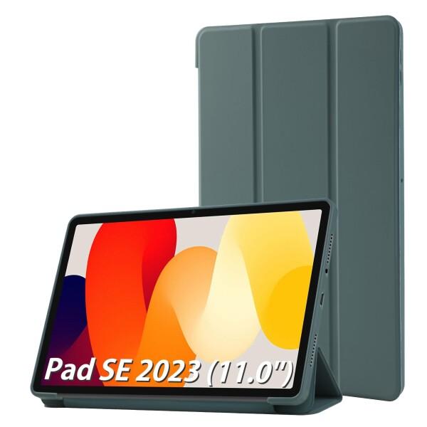 Simpeak Xiaomi Redmi Pad SE 11'' 対応 ケース 全面保護カバー 肌感PUレザーとTPU 薄型 超軽量 オートスリープ機能付き 三つ折スタンドタブレットケース,濃い緑商品コード：49081129803型番：32...