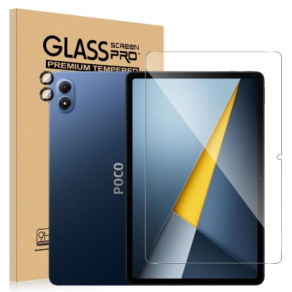 For Redmi Pad 2 PRO 5G/ Xiaomi POCO Pad M1 フィルム（1枚）+カメラ保護（1セット） 指紋防止 Xiaomi POCO Pad M1 ガラスフィルム 12.1インチ salywin 9H硬度 衝撃保...