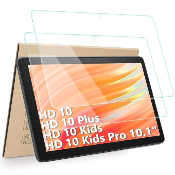Hianjoo 2枚セット Fire HD 10 タブレット 対応 保護フィルム 強化ガラス (第13世代/第11世代・2023/2021通用) Fire HD 10/Fire HD 10 キッズモデル/Fire HD 10 キッズプロ 対...