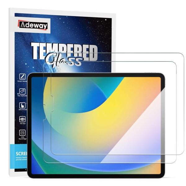 Adeway 2パック スクリーンプロテクター iPad Pro 11インチ 2022-2020(4th/3rd/2nd Gen)&amp;iPad Air 5/4 10.9インチ用、強化ガラス、耐スクラッチ、クリアディスプレイ、Apple...