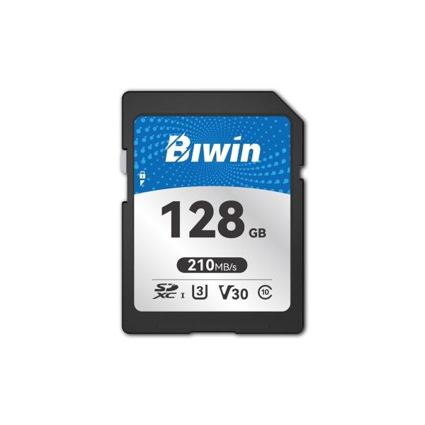 Biwin SDカード SD210 128GB 210MB/s読出・170MB/s書込 SDXC UHS-I U3 V30 4K UHD &amp; Full HD撮影対応 高速メモリカード 製品ライフタイム保証商品コード：49081130...