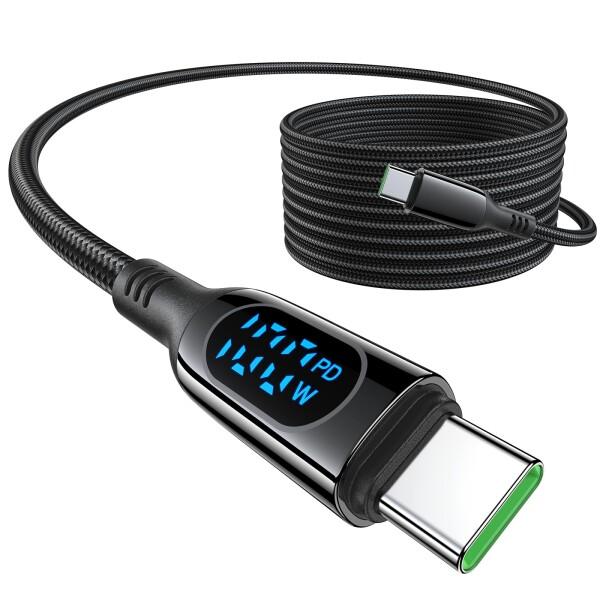 MINSLIS DC01 USB Type C ケーブル 100W/5A PD対応Type-C to Type-C 急速充電 出力スクリーン表示 ナイロン編み タイプc 充電コード iPhone 17/16 Pro/16 Plus/16 P...