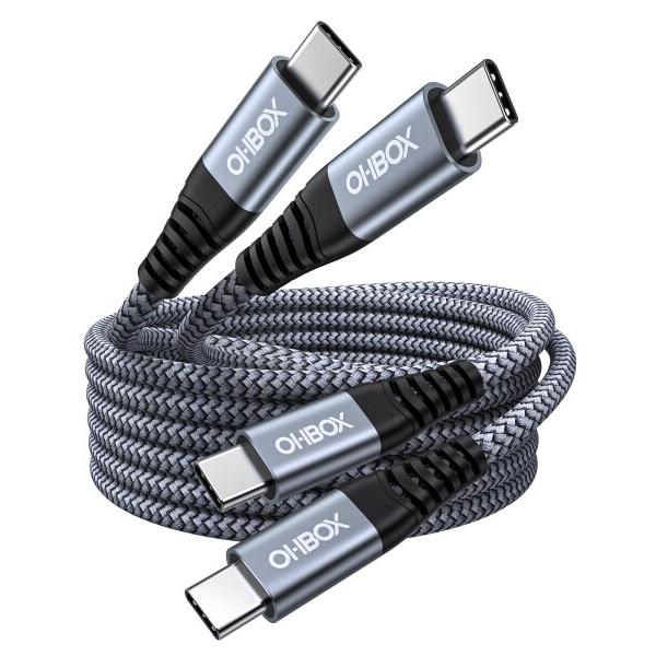 USB Type C ケーブル 1M 2本 60W急速充電 タイプC ケーブル 断線防止 USB C iPhone 充電ケーブル タイプC USBケーブル iPhone17/16/15シリーズ/iPad/MacBook Pro/Galaxy...