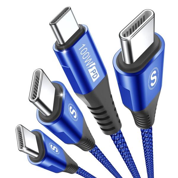 USB Cケーブル100W,Sweguard タイプc ケーブル iPhone 17 16 15充電けーぶる,アイフォン15 16,いphone16 15 pro Max,Macbook/iPad Pro/Air/Mini6,Samsung...