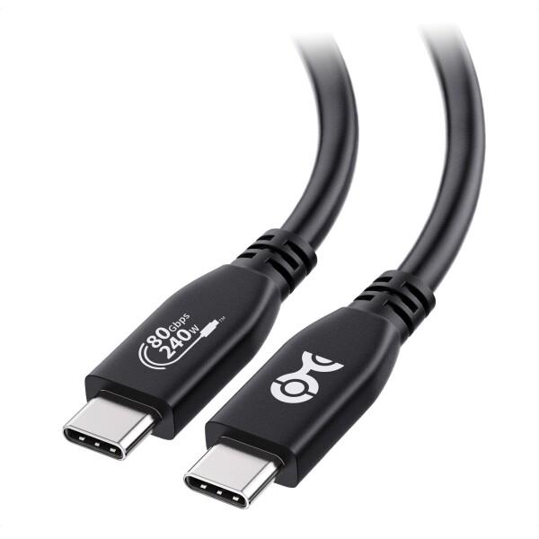 (USB-IF認証) Cable Matters 80Gbps USB4 ケーブル 1.5m、(8K 120Hz / 4K 480Hzビデオ・240W充電・80Gbpsデータ) USB 4.0 Gen 4 / USBC ケーブル、Thund...