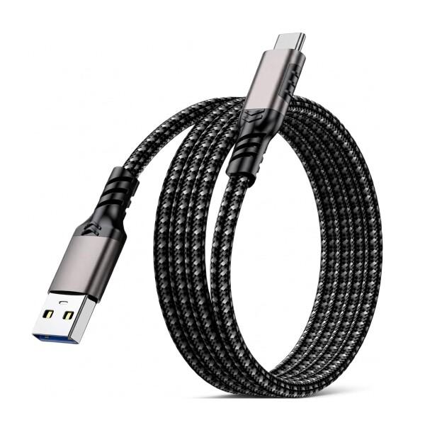 USB Type C ケーブル 3m USB-A to USB-C 10Gbps高速データ転送 ナイロン編み USB3.1 Gen2 ケーブル 60W（3A/20V）急速充電 タイプc 充電ケーブル Sony Xperia/Samsung/...