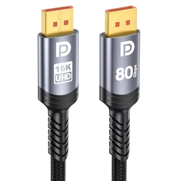 Sniokco 80Gbps 16K 8K 4K DisplayPort ケーブル 2.1 4.5M、16K対応DP ケーブル 16K 60Hz 8K 240Hz 4K 540Hz 360Hz 240Hz対応 HDR HDCP 2.3 DS...