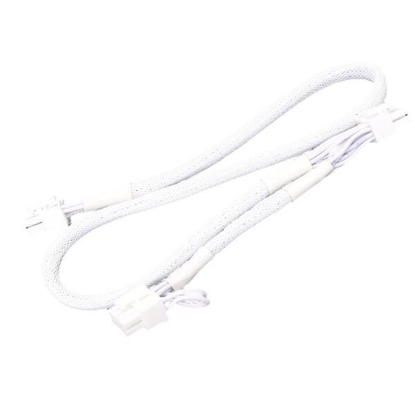 8ピンGPU電源ケーブル 8ピンPSUオス 4+4ピンPCIeオス 8Pin PCIeケーブル グラボ電源コード Corsair Type 3およびType 4 PSUに対応 EVGA PSUには非対応 編みコード (編みコード, ホワイト...
