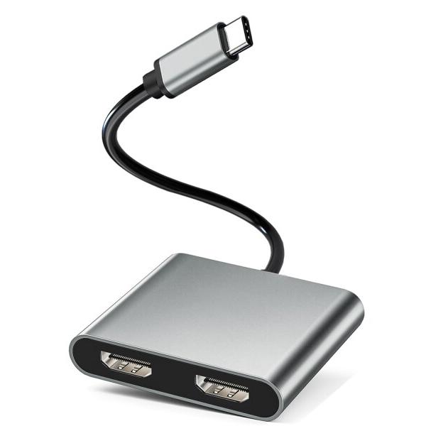 USB C変換アダプタ USB C デュアル HDMI変換アダプタ ハブ 4K 2-IN-1 分配器 同時出力 Type C hdm i 2ポート拡張 hdmi 2つ マルチディスプレイ3画面出力 Dual 2画面 MST hdmiデュアル...