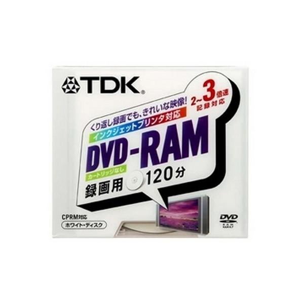 TDK DVD-RAM録画用 3倍速ノンカートリッジ ホワイトプリンタブル DVD-RAM120PWK商品コード：49081131322型番：DVD-RAM120PWK入数:1著作権保護:CPRM規格:DVDメディアRAM / 容量(GB)...