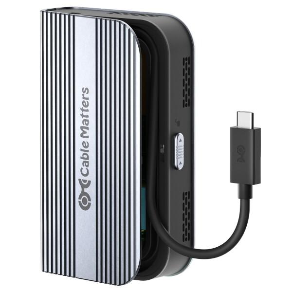 Cable Matters 40Gbps USB4 / USB-C M.2 NVMe SSD 外付けケース ? 最大読込3800MB/s・書込3600MB/s、高速 Thunderbolt 4 SSD エンクロージャー、ツール不要設計・イン...