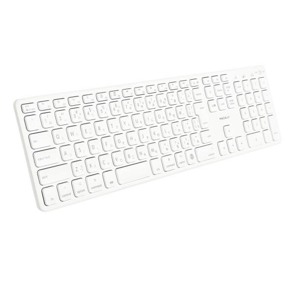 MACALLY Bluetooth - 互換性のある Apple 大型キーボード ワイヤレス テンキーあり-充電式マルチペアリング 3台 MacBook Pro/Air、iMac、Mac Mini、Mac Pro 日本語配列JIS (BTZ...