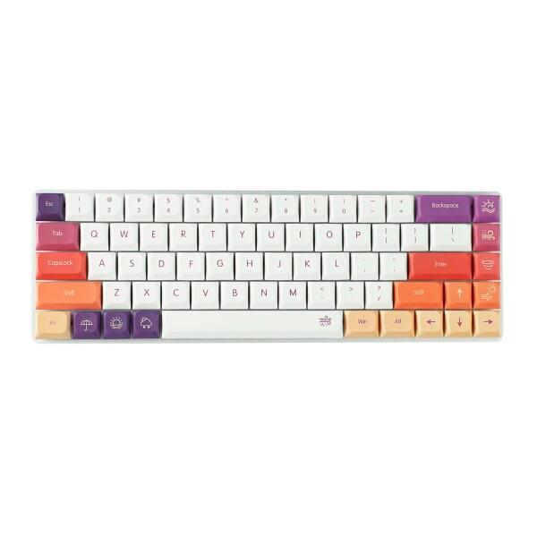 YMDK 128 ウルトラスリムスモーククラウドスタイルMx ロープロファイルダイサブPBTキーキャップ Mx 61 64 68 75 84 87 96 108レイアウト メカニカルキーボード用商品コード：49081131658型番：3ed...