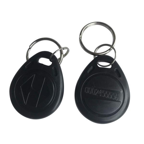 125khz RFID タグ EM4100 キーフォブ 読み取り専用 ドアロックアクセスコントロール用 （10パック） (黒)商品コード：49081132041