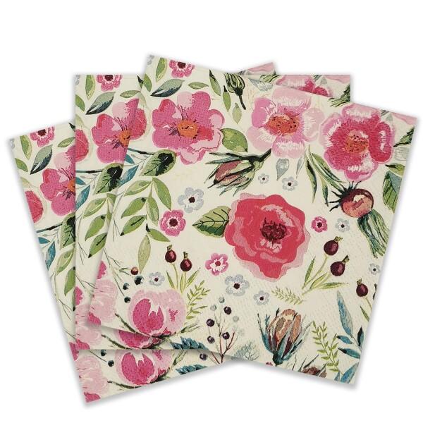 色紙カクテルナプキン、粗末な結婚式、晩餐会のお茶会シャワーナプキン20本, バラの実商品コード：49081132489型番：65771サイズ：Mカラー：バラの実折りたたみ体格: 5"x 5"/12.5 x 12.5 cm、10"x 10"/...